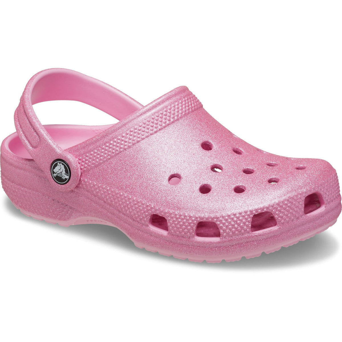 Køb Crocs Pink Tweed Glitter Classic Glitter Clog
