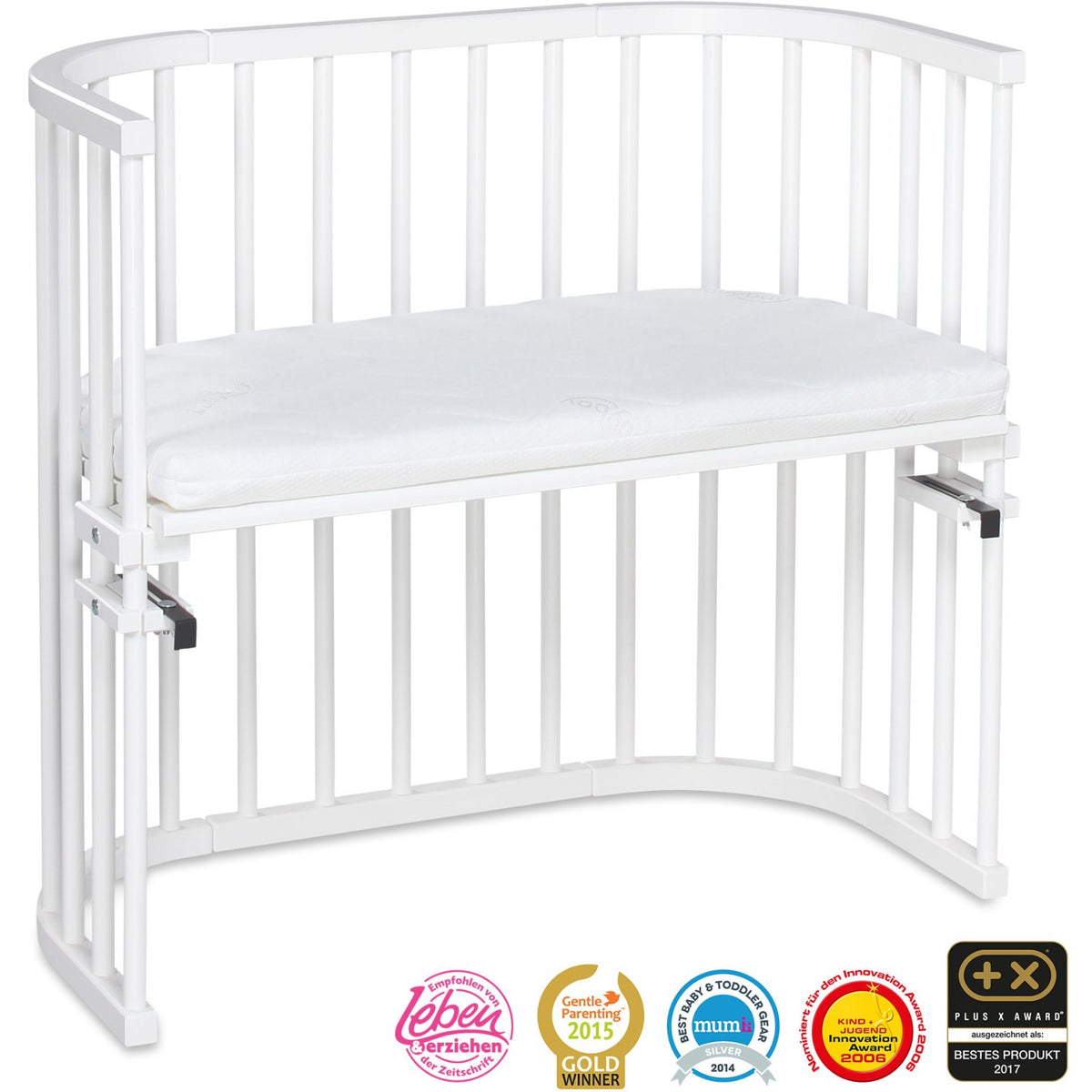 Køb babybay® Bedside Crib Hvid Varnished Original Co-Sleeper Babyseng