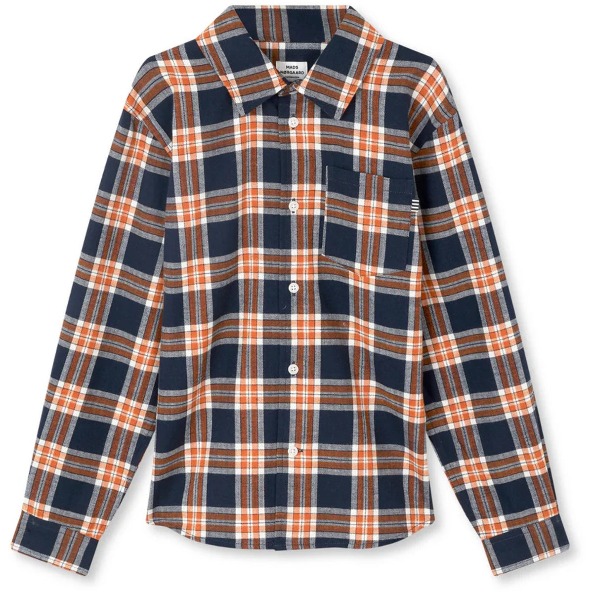 Køb Mads Nørgaard Parisian Night/Orange Clown Fi Check Flannel Svano Shirt