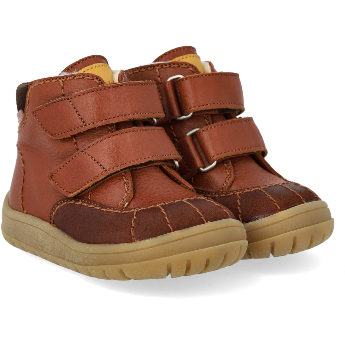 Køb Angulus Cognac/Sun Yellow/Dark Brown Begynder TEX-støvle Med ...