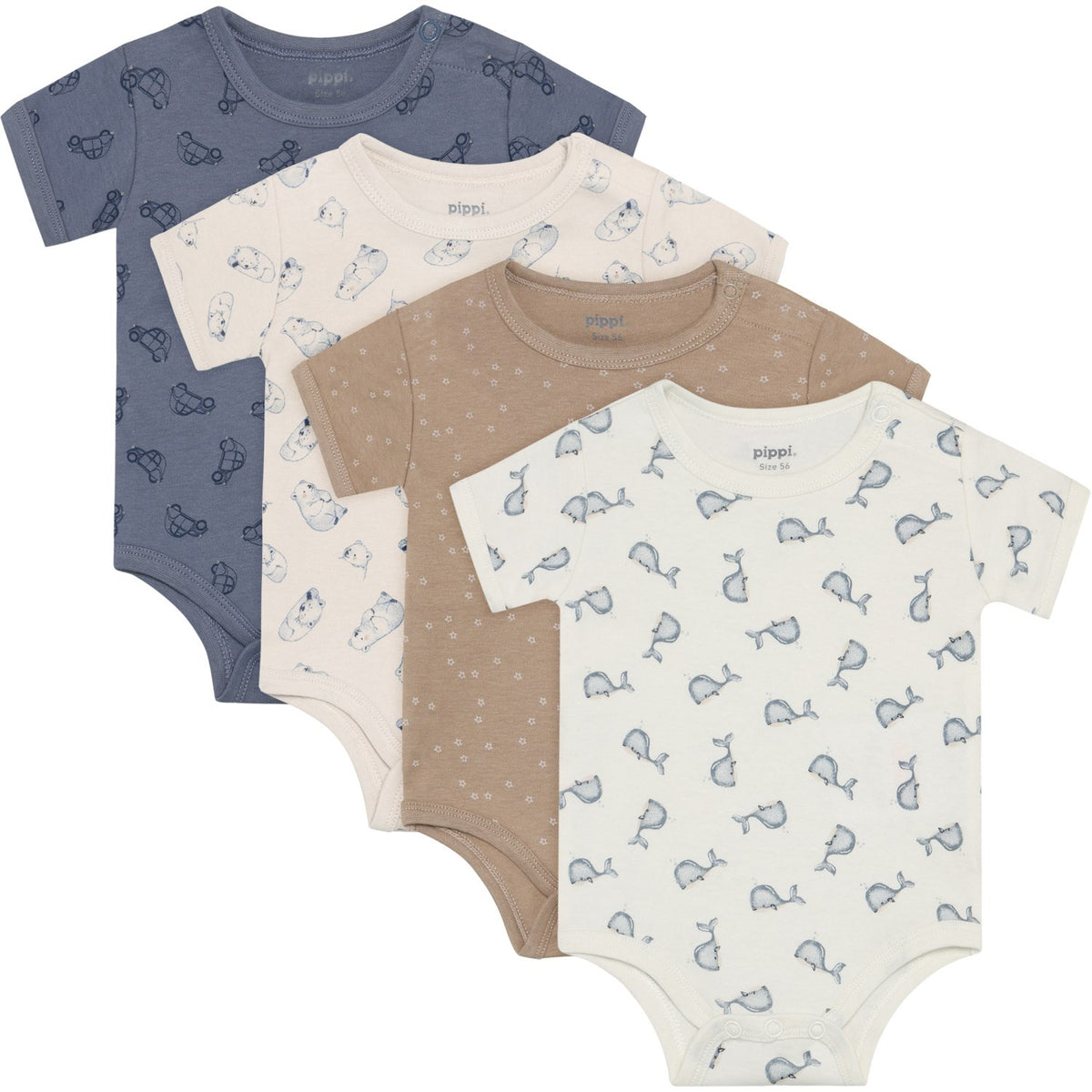 Køb Pippi Flint Stone Body Ss Ao-Printed (4-Pack)
