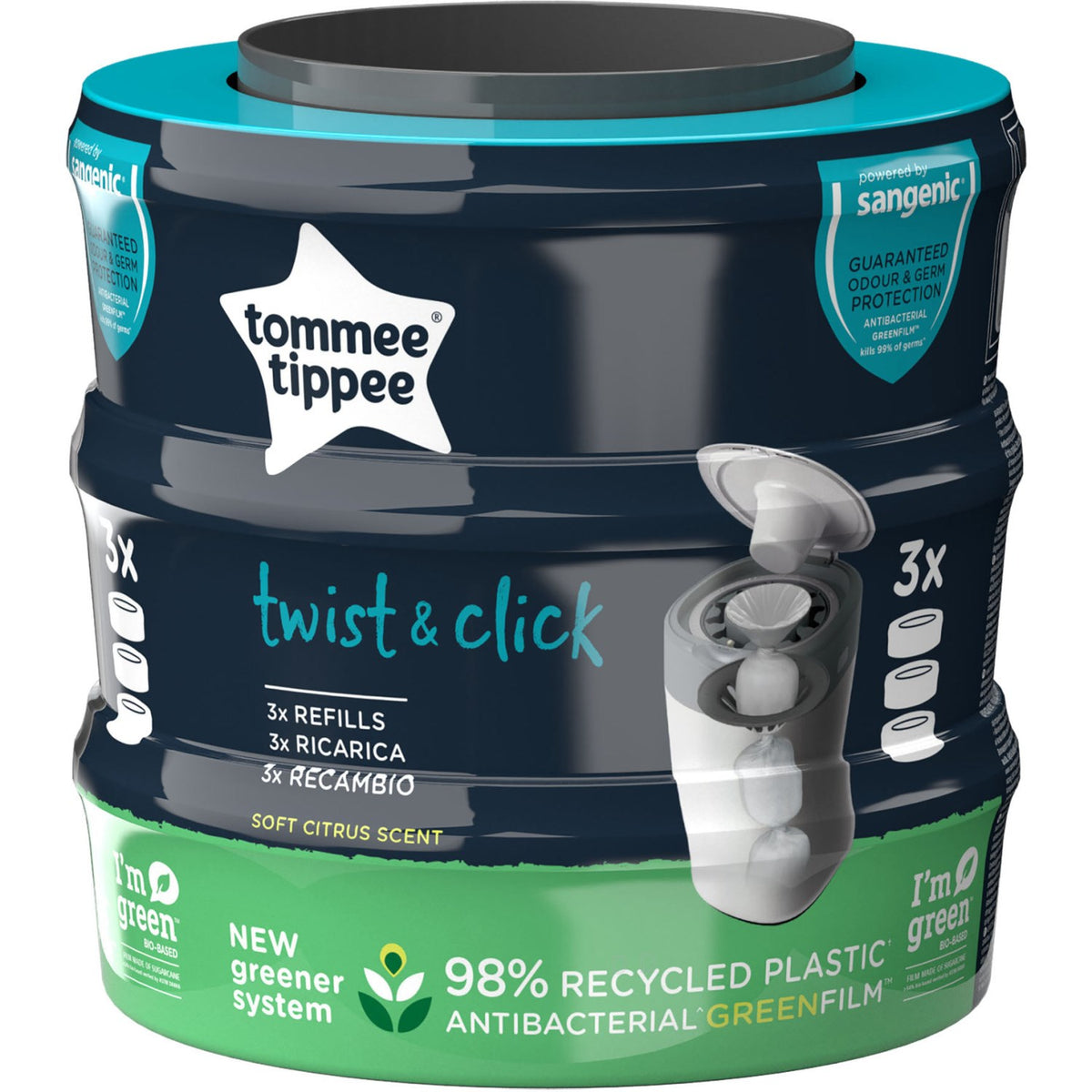 Køb Tommee Tippee Sangenic Twist & Click Refill, 3-Pak