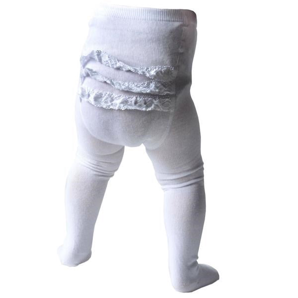 MP 350 Cotton Plain Rumba Tights 01 White | Luksusbaby – Luksusbaby DK