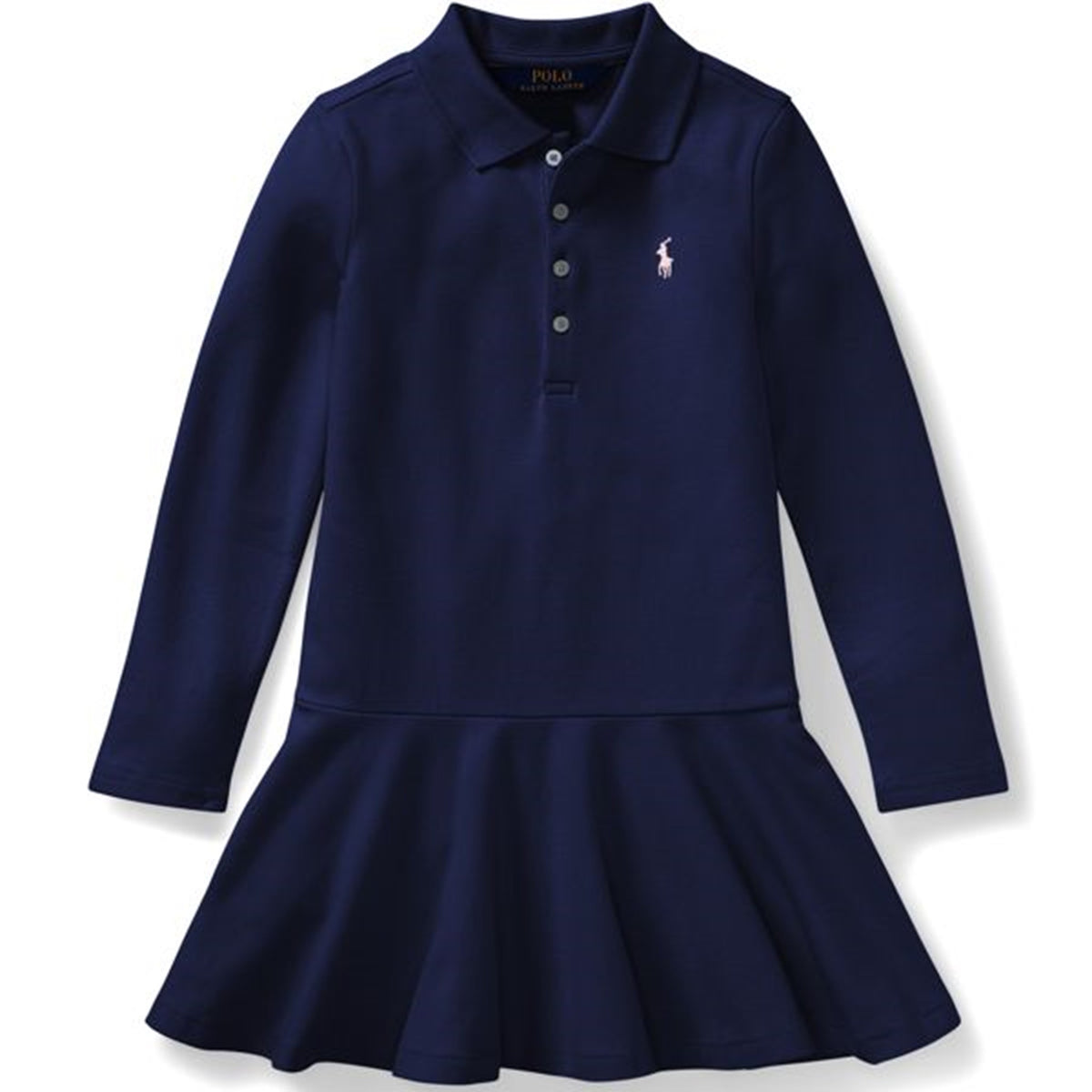 Køb Polo Ralph Lauren Girl Polo Dress Refined Navy | Luksusbaby ...